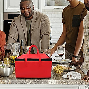 Kichvoe Backpack Organizer Insulated Food Delivery Bag Large Pizza Delivery Bag Insulated Grocery Shopping Bag Reusable Bag Thermal for Hot and Cold Food Transport