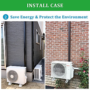 MOOITEK 3" 10Ft PVC Line Set Cover Kit for Ductless Mini Split Air Conditioners, Decorative PVC Slim Line Cover for Central AC & Heat Pumps Systems Tubing Cover Brown