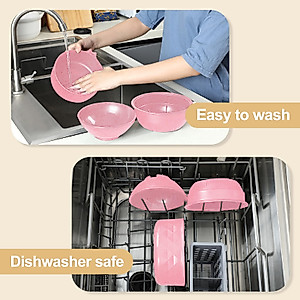 Microwave Ramen Cooker,Ramen Bowl With Chopsticks and Spoon,For Office College Dorm Room Essentials Instant Lunch Ideal for Shin and Buldak Ramen Noodle On The Go, Dishwasher-Safe,BPA-Free. (Pink)