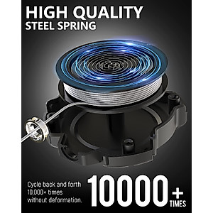 LIUGX 2 Pack Retractable Keychain, Heavy Duty Carabiner Key Chains, 10,000+ Rebound, Impact Resistance ID Badge Reels with 31.5” Wire Rope and Key Ring, Up to 8oz, Aluminum Ring, Carbon Fiber-Texture