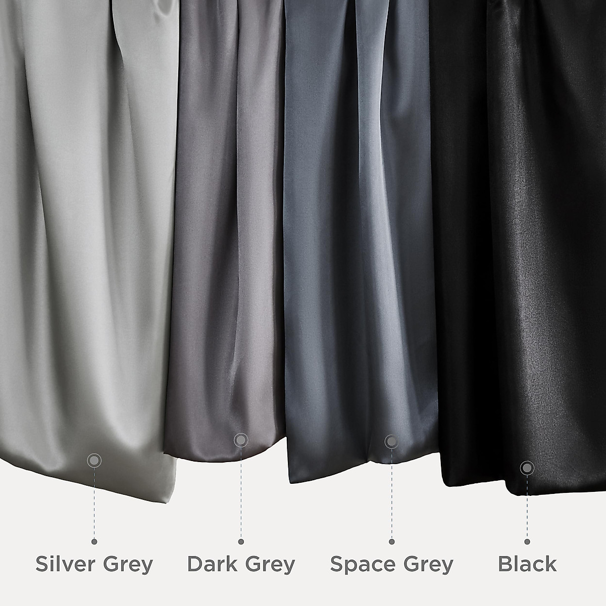 Bedsure Satin Pillowcase for Hair and Skin Queen - Silver Grey Silk Pillowcase 2 Pack 20x30 inches - Satin Pillow Cases Set of 2 with Envelope Closure, Gifts for Women Men