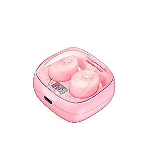 XG8-TWS Bluetooth 5.0 Earphones Wireless Waterproof Mini in-Ear HiFi Headset with Charging Case Sports Ear Buds (Pink)