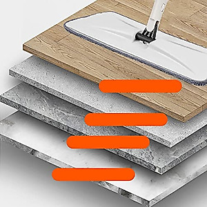 FAMKIT Microfiber Spray Mop for Floor Cleaning, Dry Long Handle Floor Mop with 0. 4L Refillable Bottle Washable Pads Scraper for Home Hardwood Laminate Ceramic Tile