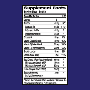 Ocuvite Bausch + Lomb Eye Performance Formula Soft Gels, 30 Count