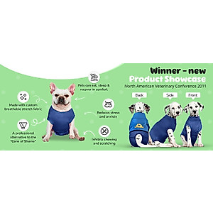 SurgiSnuggly Veterinary Invented Dog Surgical Recovery Suit for Female or Male Dogs,Spay, Neuter Onesie, The Original Surgical Recovery Bodysuit for After Surgery Small, Medium, Large Dogs LL BB EC