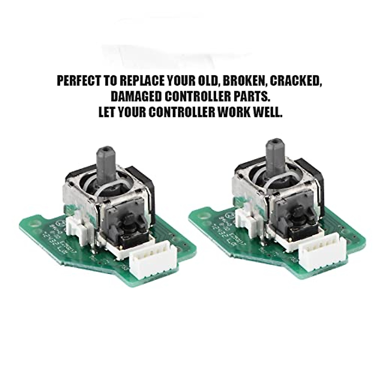 KOSDFOGE Left & Right Analog 3D Joystick Sticks Replacement Compatible with Nintendo Wii U Gamepad Controller Green