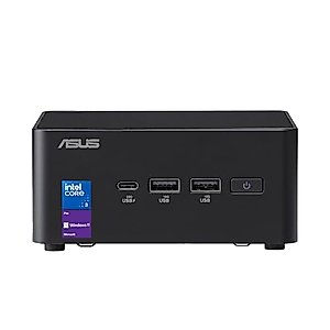 ASUS NUC 14 Pro Mini PC, Intel 6-Core Processor(Up to 4.7 GHz), 16GB DDR5 RAM, 2TB SSD, HDMI 2.1 Dual 4K Display, 2.5G Ethernet, 2X Thunderbolt 4, Wi-Fi 6 & Bluetooth, Windows 11 Pro, Black
