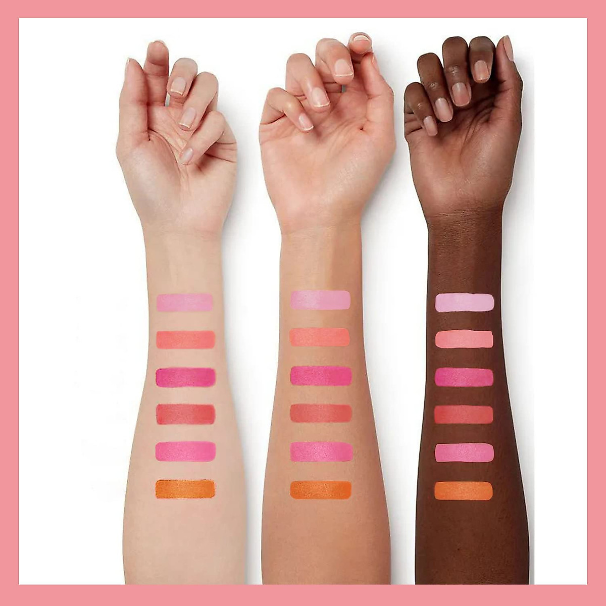 CARMELA 6-Color Blush Palette, Long Lasting High Pigment Matte Shimmer Pressed Powder Blush for Cheeks, Highlighter and Blush Palette