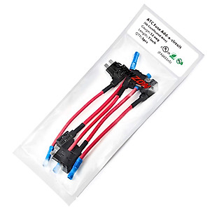 [UL Wire] Chanzon 5pcs 12awg Add-a-Circuit Fuse Tap Adapter ATC/ATO/Standard Fuse Holder for 35A Automotive Car Motorcycle