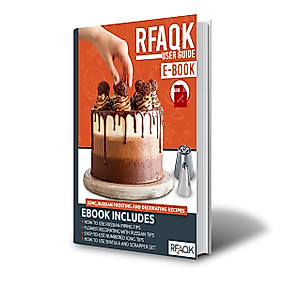 RFAQK 150PCs Russian Piping Tips Complete Set - Cookie Cupcake Cake Decorating Kit includes Numbered Piping Tips (24 Icing Tips+25 Russian Tips+7 Ruffle Tips+Ball Tip+41 Pastry Bags+EBook+Booklet)