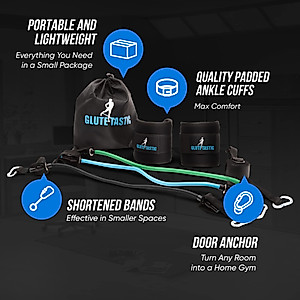 Glute-Tastic - Ankle Kickback Strap with Resistance Bands for Butt & Hip Exercises