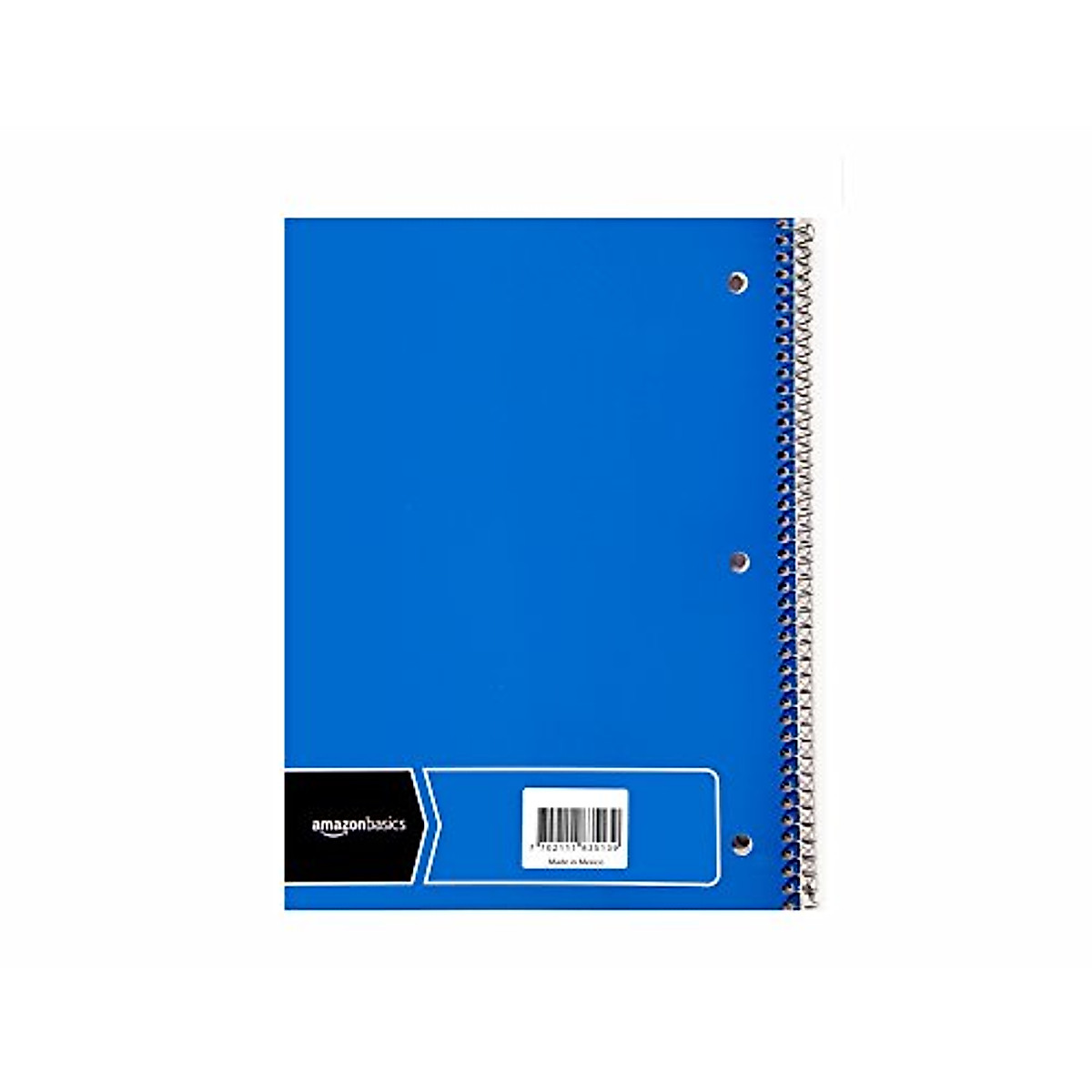 Amazon Basics Wide Ruled Wirebound Spiral Notebook, 70-Sheet, 5 Pack, Multicolor