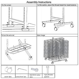 Art Drying Rack for Classroom, Mobile Paint Drying Rack Double-Sided 40 Shelves Metal Artwork Storage Display Rack Canvas Stack Rack with Wheels for Schools, Art Studios
