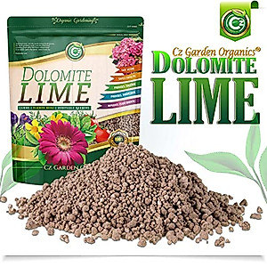 Organic Dolomite Lime - Made in USA - Garden Soil Amendment Fertilizer for Lawns, Plants & Organic Gardens. Calcium/Magnesium Additive. Safely Raise & Stabilize pH. Cures Blossom End Rot in Tomatoes