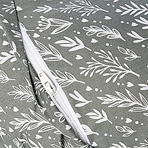 Dr. Brown's Breastfeeding Pillow with Removable Cover for Nursing Mothers, Machine Washable, Cotton Blend, Gray