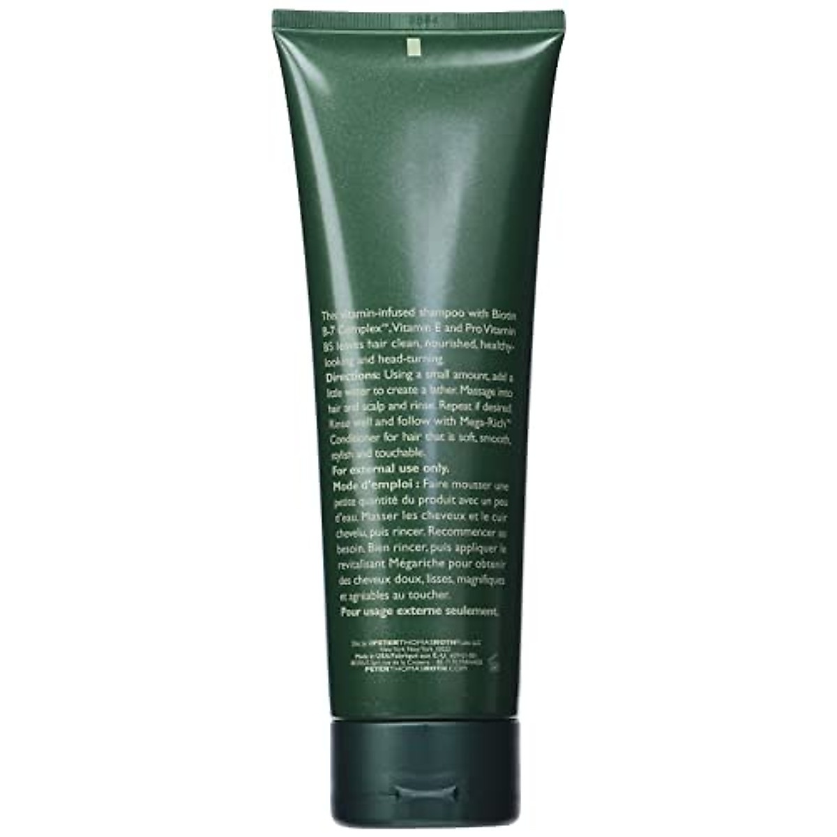 Peter Thomas Roth | Mega-Rich Nourishing Shampoo | Biotin B-7 Complex Shampoo for Clean, Shiny, Healthier-Looking Hair, 8 Fl Oz (Pack of 1)