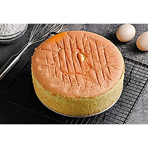 Tosnail 2 Pack 10" x 3" Round Aluminum Cake Pan with Removal Bottom