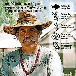 Amigo Bob's Organics 32 Ounce Superfood Organic Fertilizer Concentrate 5-in-1 Soil Amendment - Seaweed Freshwater Algae & Whole Fish for Any Grow Use