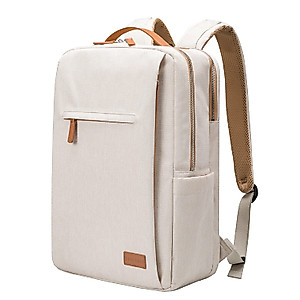 NOBLEMAN Men's Backpack, Laptop Backpack, Waterproof travel Backpack, 15.6 Inch Laptop Backpack, Daypack, carry on backpack with USB (Beige)