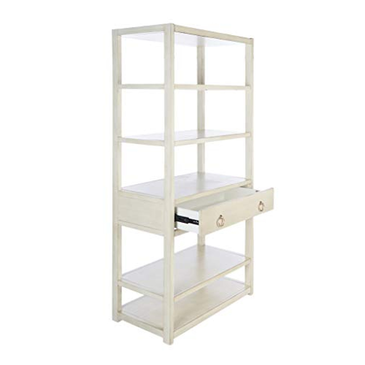 Safavieh Home Collection Johni Antique White and Gold 5-Shelf Storage Etagere