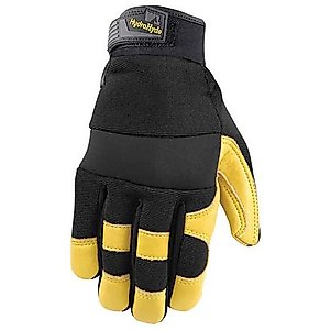 Wells Lamont HydraHyde WATER RESISTANT LEATHER HEAVY DUTY GOATSKIN PALM Working Glove (L)