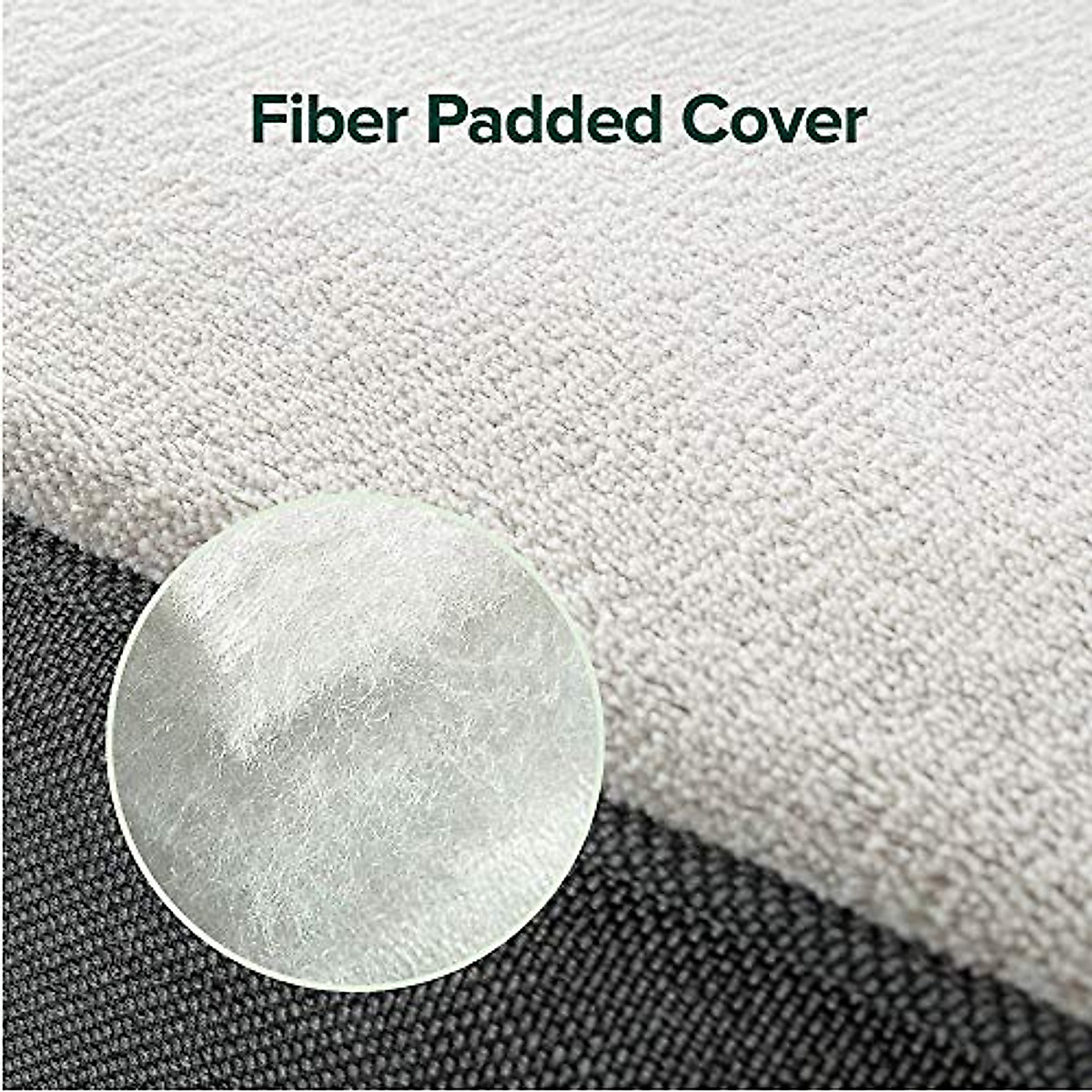 ZINUS Ultra Plush Green Tea Memory Foam Pillow Pet Bed / Waterproof Machine Washable Cover, Extra Large