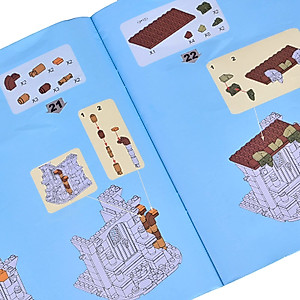 FUN LITTLE TOYS Village House Building Bricks Set with Farm Animals, for Kids, Treasure Box Prizes for Classroom, Goodie Bags Fillers