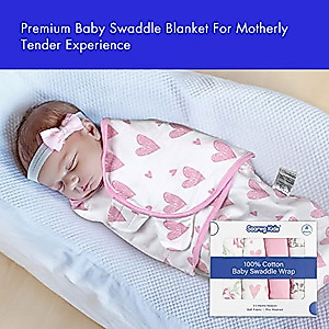 Soarwg Kids Baby Swaddle, Swaddle Blanket, Swaddle Sack, Nursery Swaddling Blankets 0-3 Months, STANDARD 100 by OEKO-TEX, Adjustable Newborn Swaddle Wrap Infant Sleep Sacks Babies Preemie 4 Pack Small