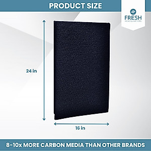 Cut-to-Fit Replacement Window Air Conditioner Filter, 24” x 16” - Universal Sizing AC Unit Filtration Pad Removes Dust, Pollen, Pet Odors, and VOCs, Made in the USA