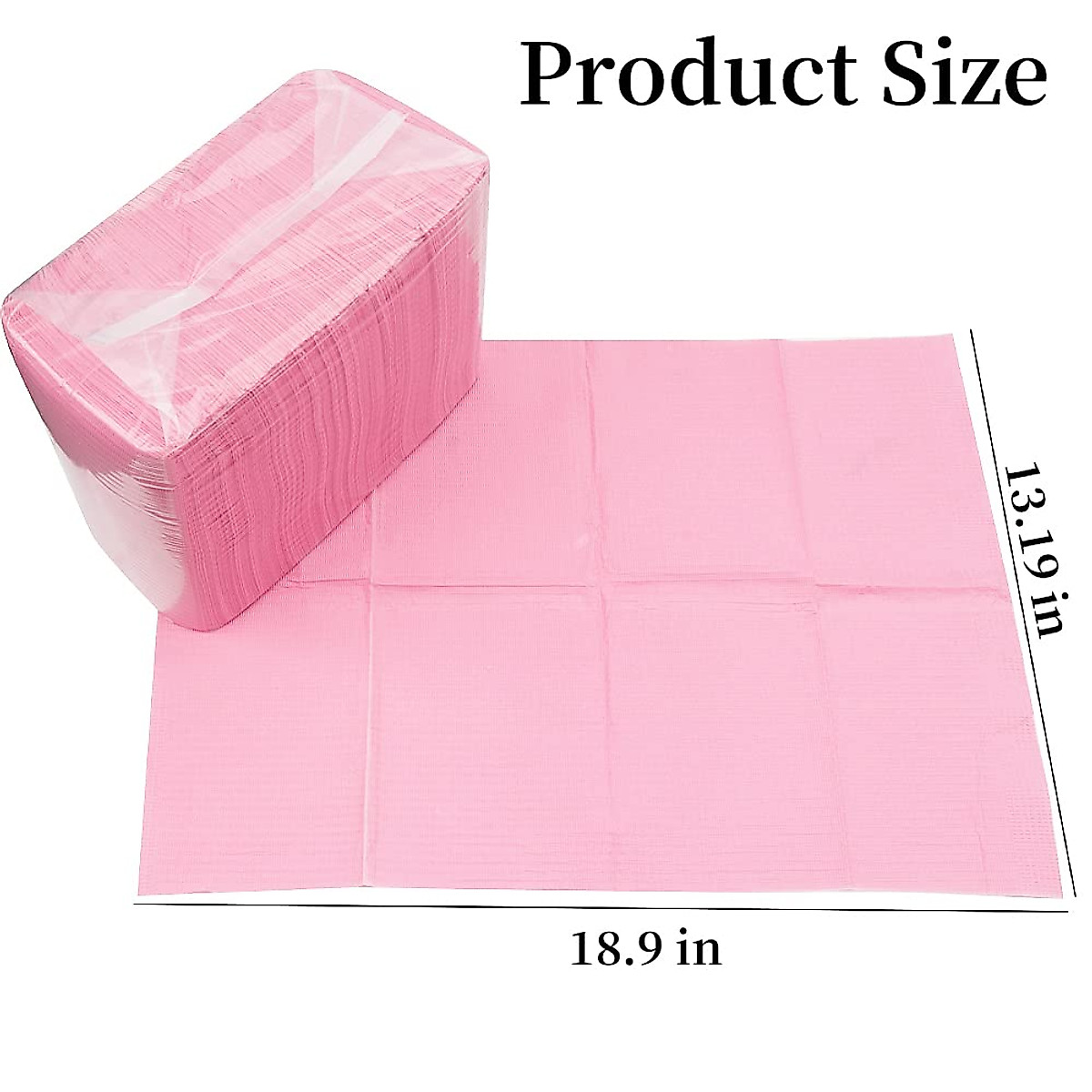 Mekupeu 125 PCS Disposable Waterproof Tattoo Table Covers Dental Bib Sheets Cloths Tattoo Supplies 13" x 18" inch (Pink)