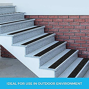 Delxo 4 inch x 30 Foot Anti-Slip Tape Outdoor Stair Treads, Non Slip Traction Stair Grip Tape, Best Grip, Friction, Abrasive Adhesive for Stairs Indoor, Black Grip Tape for Steps Outdoor