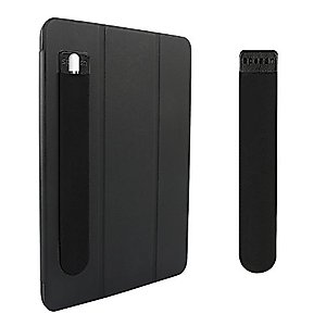 Spessn Compatible Apple Pencil Holder Sticker (1st and 2nd Gen), Elastic Lycra Stylus Pocket iPad Screen Pen Protective Pouch Adhesive Sleeve for Stylus Pens - Black