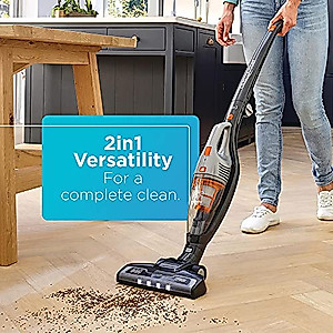 BLACK+DECKER Powerseries Cordless Stick Vacuum Cleaner & Hand Vac, 2-in-1, Titanium Gray (HSVB420J)