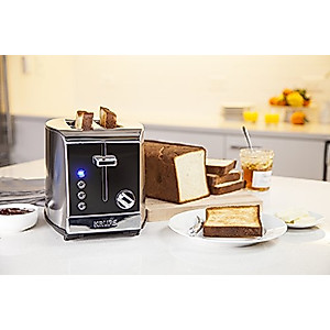 KRUPS KH732D50 2-Slice Toaster, Stainless Steel Toaster, 5 Functions with Cancel, Toasting, Defrost, Reheat and Bagel, Cord Storage, Silver