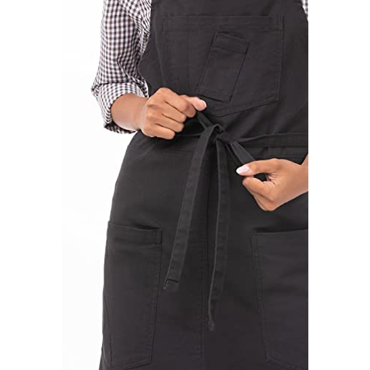 Chef Works Unisex Rockford Bib Apron, Steel Grey, One Size