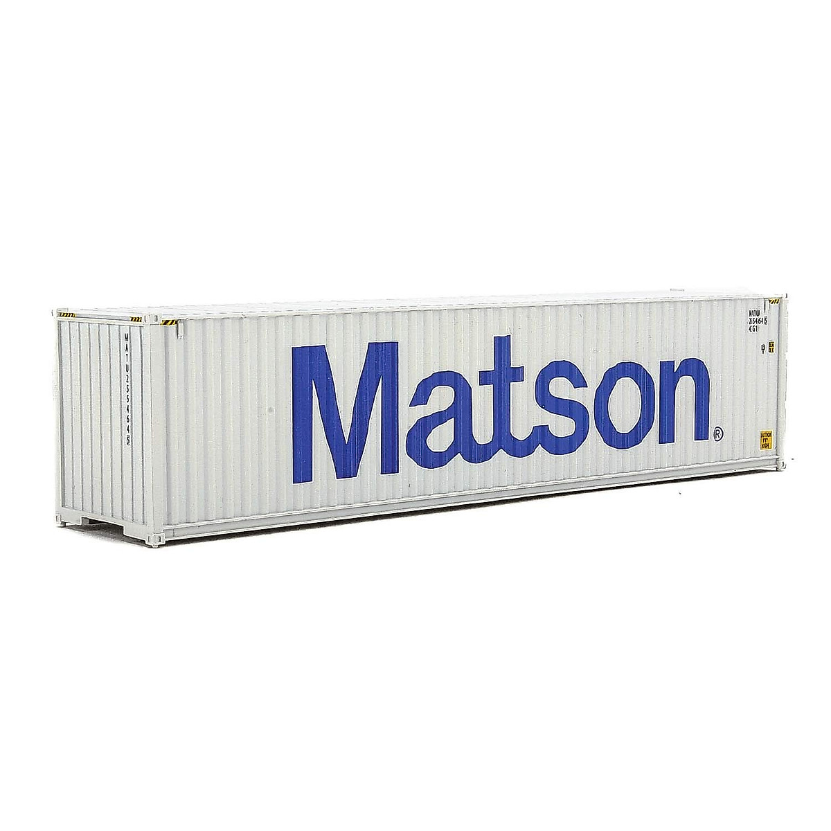 Walthers SceneMaster HO Scale Model of Matson (Gray, Blue) 40' Hi Cube Corrugated Side Container,949-8263