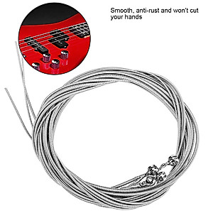 Electric Bass Strings 4 Set of Steel Plated Gauge Strings Bass Guitar Parts 1mm 1.4mm 2mm 2.5mm