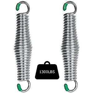 Ziqi 2PCS Porch Swing Hanging Springs 1300 Lbs Heavy Duty Hammock Hanging Chair Spring, Premium Rust Resistant Hanging Spring Kit for Hanging Chairs, Yoga, Punching Bag, Ceiling Mount Porch Swing