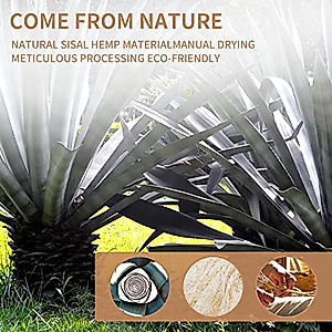 Cat Sisal Rope 164-Feet 4mm for Scratcher Repair and Replace Scratching Post, DIY Hemp Twine Rope for Cat Tree Tower Carpet Mat Kicker House, Pet Toy, and Crafts Gardening Home Decorating