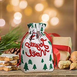 DXYDSC Christmas Bag Drawstring Christmas Christmas Christmas Eve Gift Bag Gift Packaging Bag Velvet Strap Bag Wrapping Paper for Glassware (RD2, One Size)