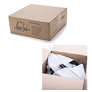 Nature-Smile 20 Pack Non Slip Suit Hanger,Coat Jacket Hangers,Sweater Hangers,PVC Coating Metal Hangers for Pants,Shawls,Belts,Bras - Dimple & Crease Free T Shirt Hangers,Black Color…