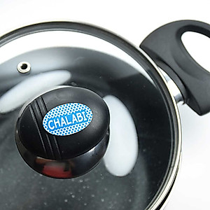 Kosher Kitchen Stickers. Labels with Self Adhesive for Jewish Kitchen Accessories. 20 Chalabi Blue, 20 Basari Red, 16 Parve Green. Sheet of 56 pcs. of Different Sizes and Shapes