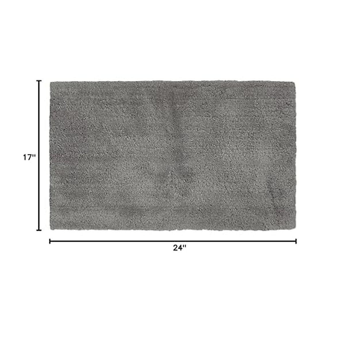 Better Trends Micro Collection Bath Mats - Soft Rug, Plush Rug, Absorbent Bath Mat, Tufted Rug, 100% Polyester Rug for Bathroom Floor, Shower & Sink Bath Mat Rug - 17" x 24" Rug, L. Gray