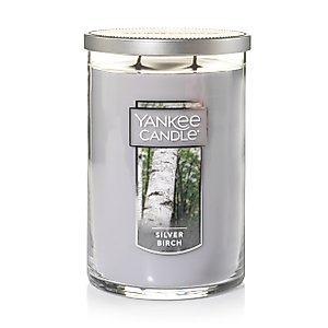 Yankee Candle Silver Birch Scented, Classic 22oz Large Tumbler 2-Wick Candle, Over 75 Hours of Burn Time