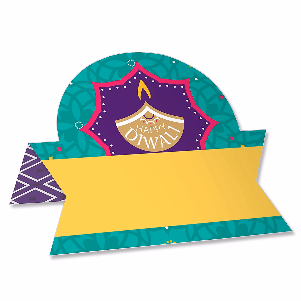 Big Dot of Happiness Happy Diwali - Festival of Lights Party Tent Buffet Card - Table Setting Name Place Cards - Set of 24