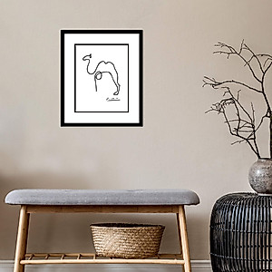 Amanti Art Framed Wall Art Print 20x17 The Camel by Pablo Picasso, Animals Wall Art, Museum Masters Classics Decor, Small Poster Painting Artwork for Living Room, Bedroom, Bathroom, Kitchen, Office