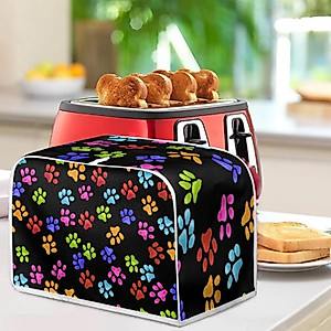 Psesaysky Paw Toaster Covers Dust Cover Kitchen Home, Waterproof Kitchen Small Appliance Covers Bread Maker Oven Fit Most 2 Slice Toaster