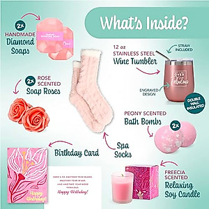 Sodilly Best Friend Birthday Gifts for Women - Fun Bff Gifts for Her Unique Spa Box - Cute Bday Basket - Long Distance Friendship Gifts