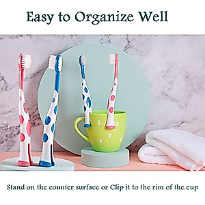 newrichbee 8 Packs Kids Toothbrushes, Extra Soft Lovely Little Deer Toothbrush for Kids 2-8 Years (Pink&Orange&Blue&Green)