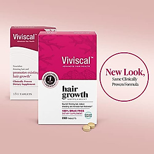 Viviscal Women's Hair Growth Supplements with Proprietary Collagen Complex, 1 Selling for Clinically Proven Results of Thicker, Fuller Hair; Nourish Thinning Hair (180 Tablets - 3 Month Supply)